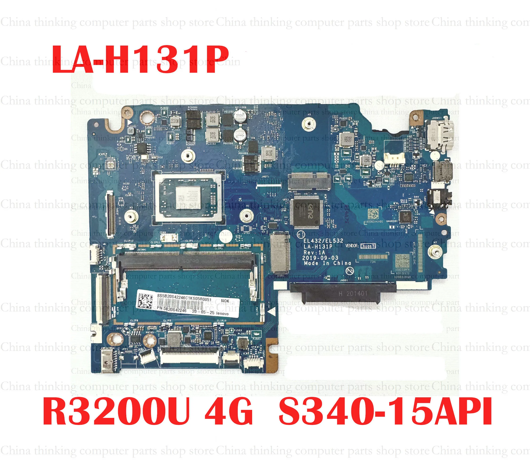 LA-H131P-Mainboard-Motherboard-With-R3-3200-4G-For-Lenovo-Ideapad-S340 ...