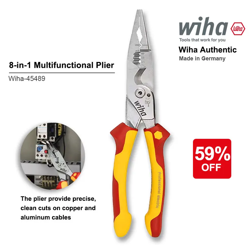 Wiha-45489-Electrician-Plier-8-in-1-Multifunctional-VDE-tested ...