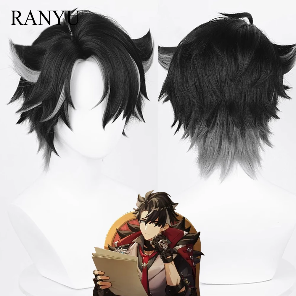 RANYU-Genshin-Impact-Wriothesley-Wig-Synthetic-Straight-Short-Black ...
