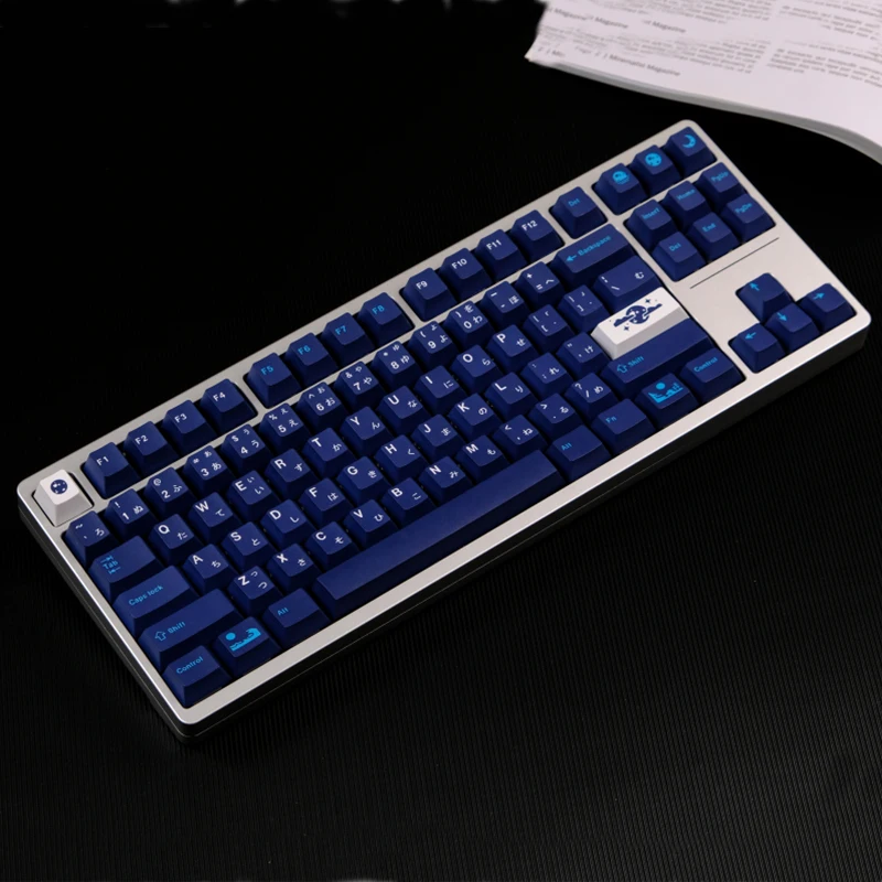 129-Keys-Set-GMK-Blue-Hell-Keycaps-Cherry-Profile-PBT-Dye-Sublimation ...