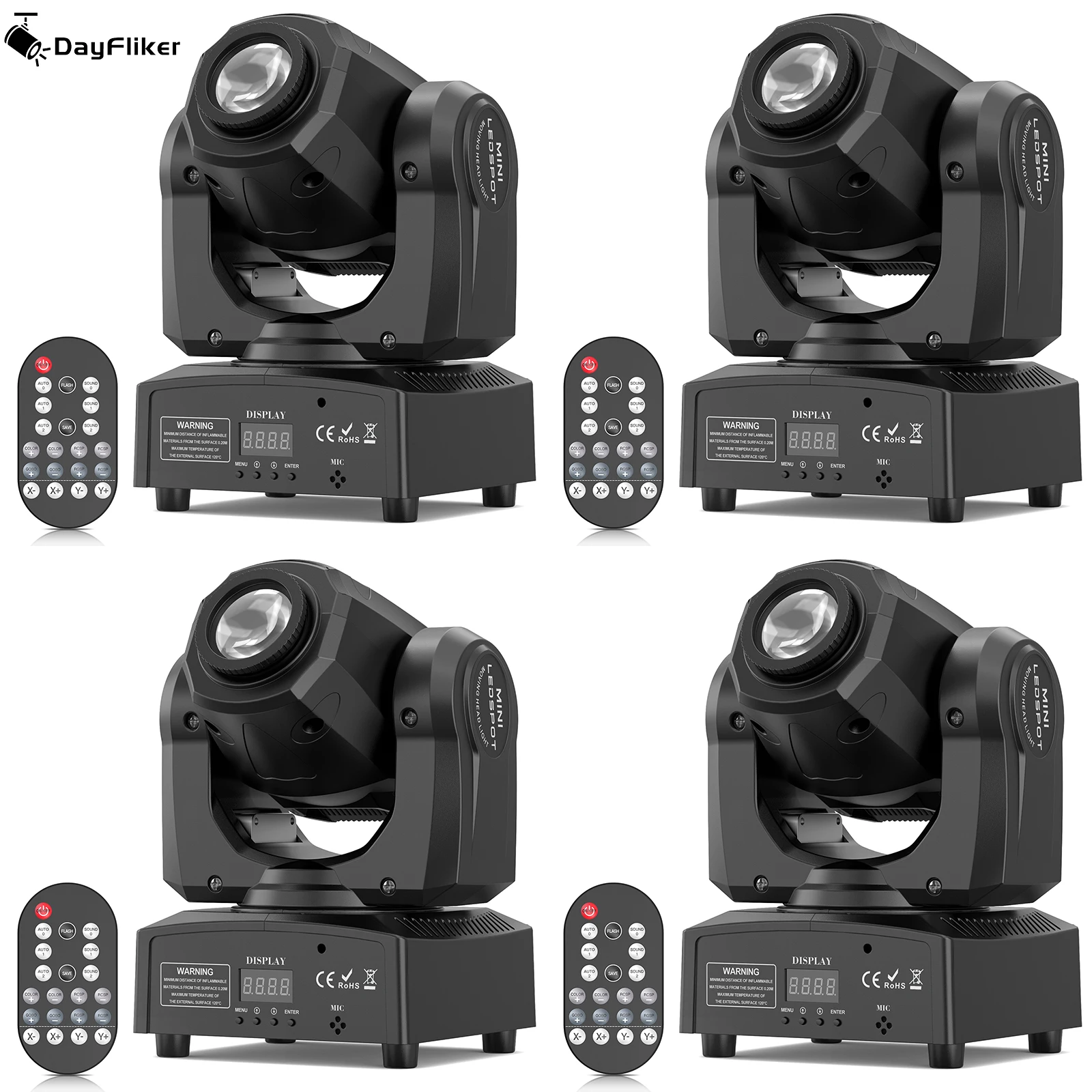 DayFlicker 2Pcs 150W Lumière LED à motifs Lumière d'effet de scène Tête ...