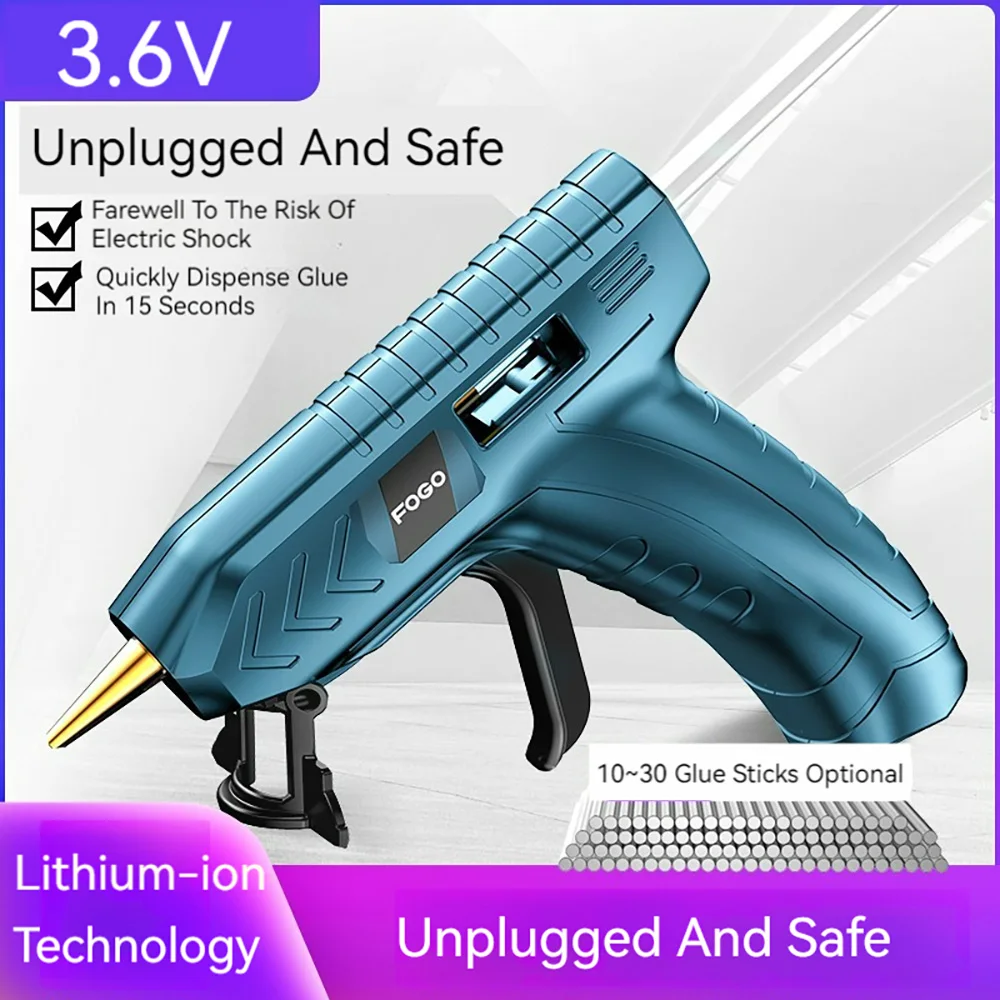 3-6V-7Mm-Cordless-Lithium-Battery-Hot-Melt-Gun-Small-Wireless-Hot-Glue ...