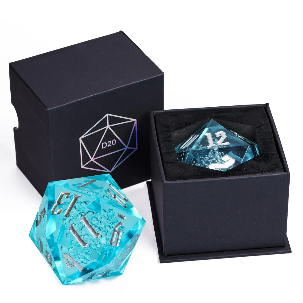 Poludie-1pc-Crystal-55mm-D20-Dice-20-Sides-Large-Size-Polyhedral-Dice ...
