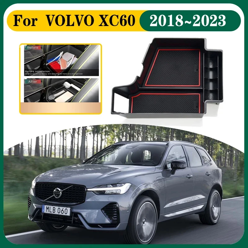 Car-Storage-Box-For-Volvo-XC60-Accessories-2018-2023-Armrest-Storage ...