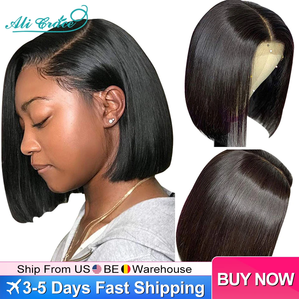 Ali Grace Bob Wig Lace Front Human Hair Wigs Brazilian Short Bob Wig ...