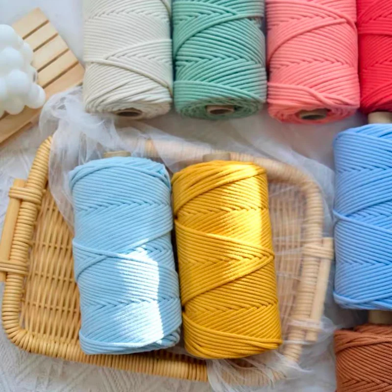 Colored-Cotton-Rope-5mm-5Yards-DIY-Hand-Woven-Craft-Decorative-Twisted ...