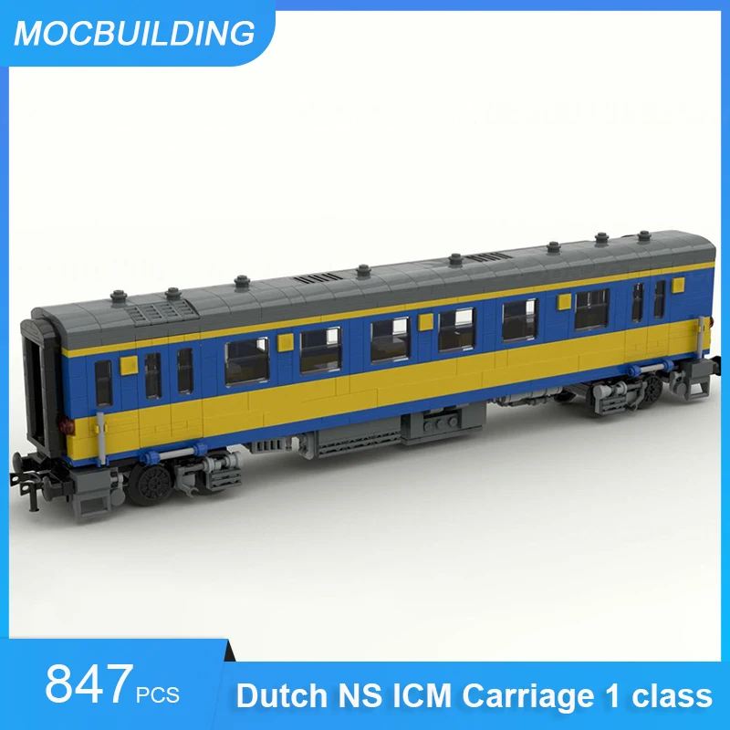 MOC-Building-Blocks-Dutch-NS-ICM-Carriage-1-Class-Train-Model-DIY ...