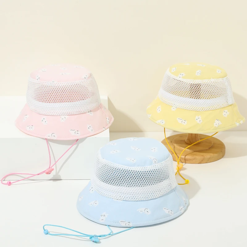 Children-s-Cartoon-Mesh-Sun-Hat-Balde-Chap-us-Panam-Bon-de-Beb-Acess ...