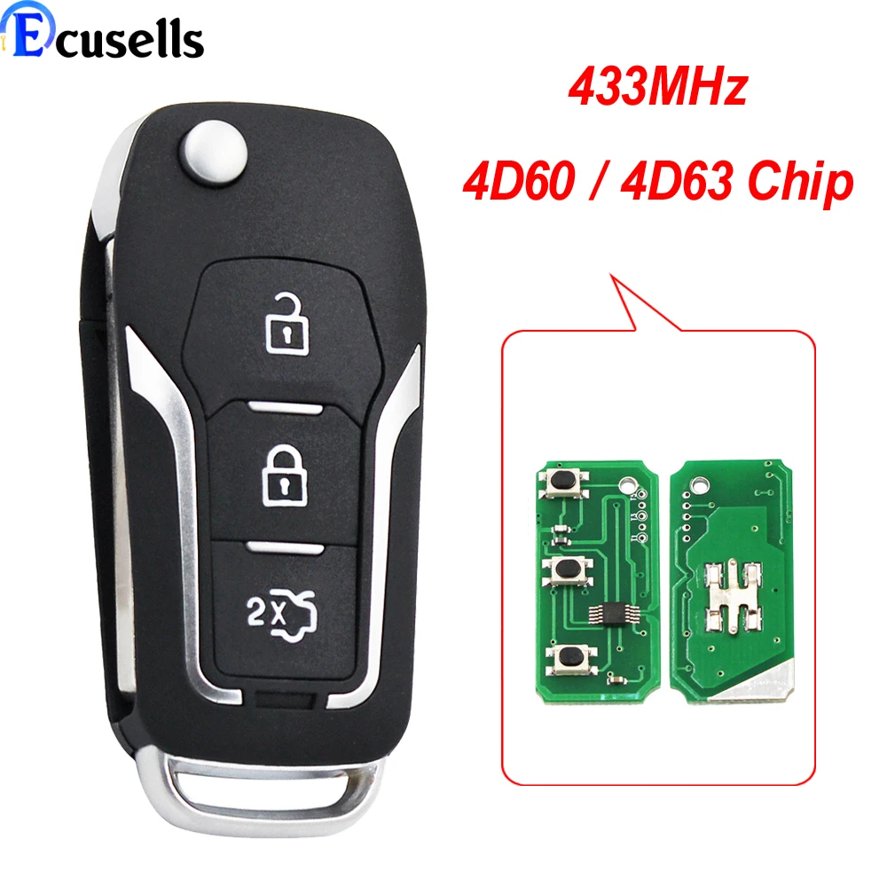 Modified-Flip-Folding-Remote-Control-Key-433MHz-For-Ford-Focus-Mondeo ...