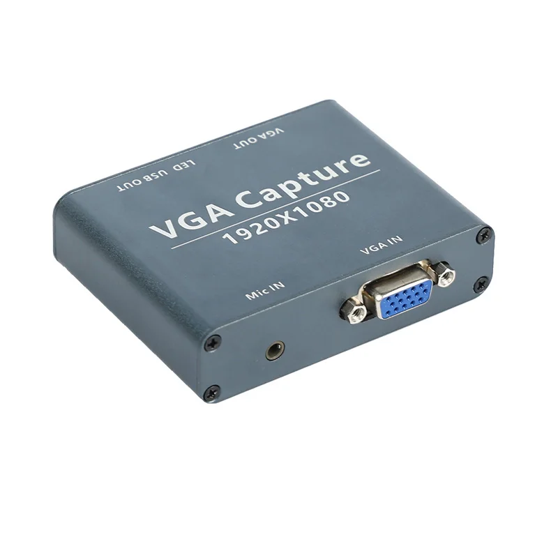 Vga Capture Card, Vga To Usb Capture Device With Mic Input Support Hd ...