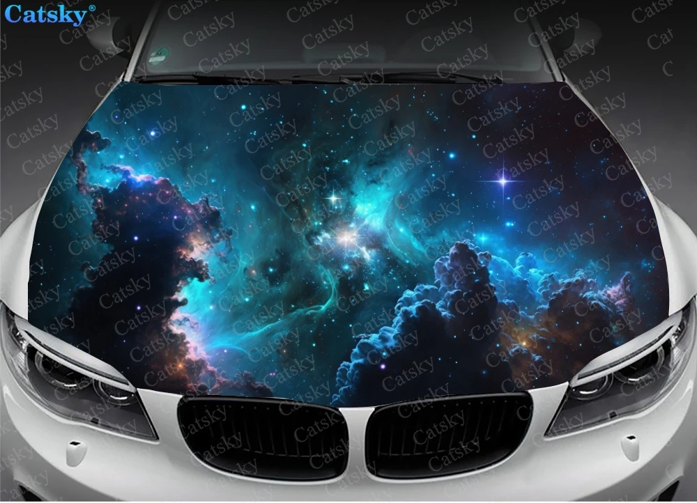 Realistic Color Cosmos with Nebula Car Hood Decal Truck Decals Vinyl ...