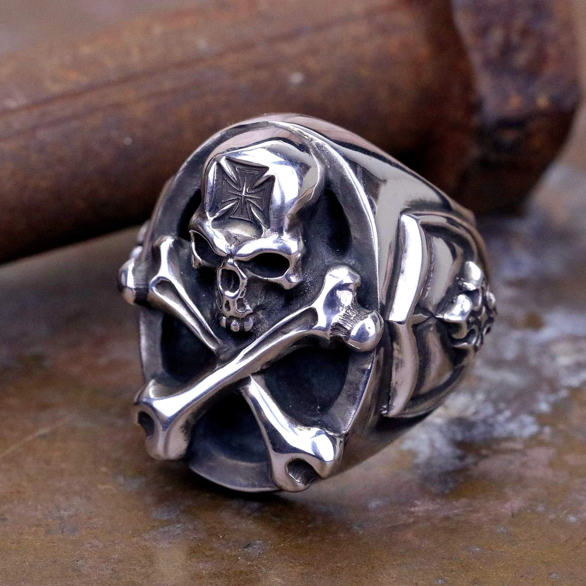 Thai fashion skull ring male ghost pirate personality hip-hop street ...
