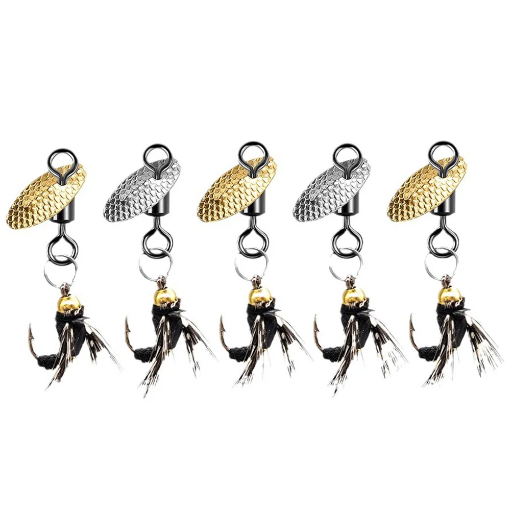 5Pcs-Fly-Hooks-Fly-Fishing-Bait-with-Crank-Hook-Natural-Insect-Bait ...