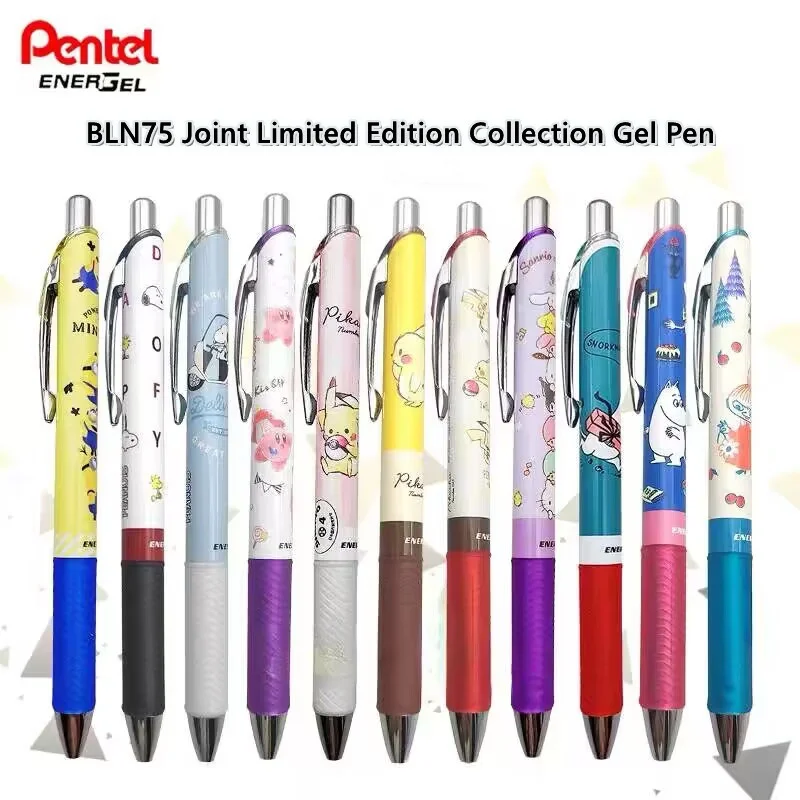 1pcs Pentel BLN75 Quick-drying Black Gel Pen Cute Cartoon Anime Special ...