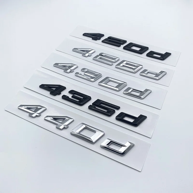 Chrome Black Letters 418d 420d 428d 430d 435d 440d Logo Emblem For 4 ...