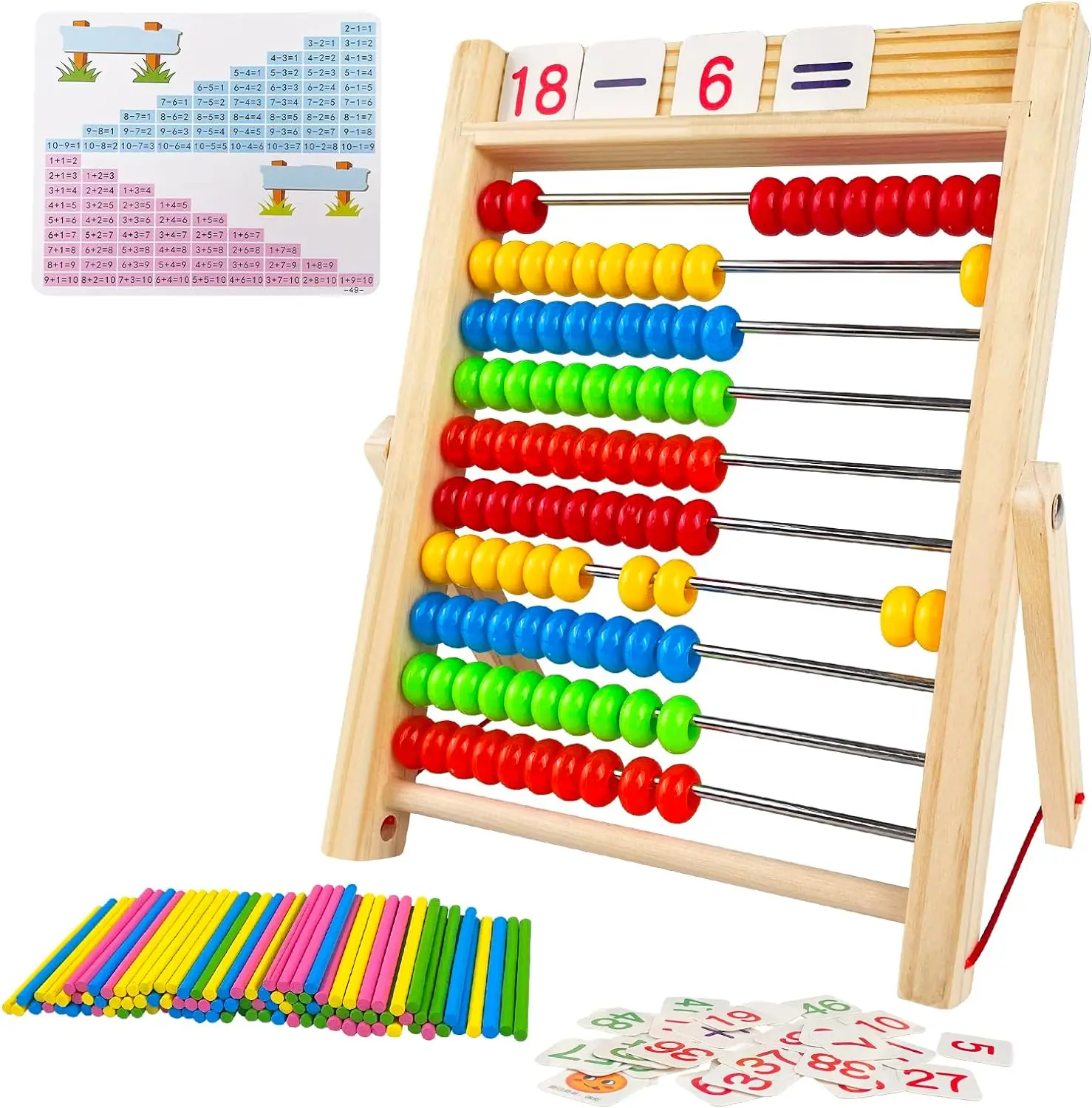Wooden-Abacus-Montessori-Educational-Counting-Toy-Preschool-Math ...