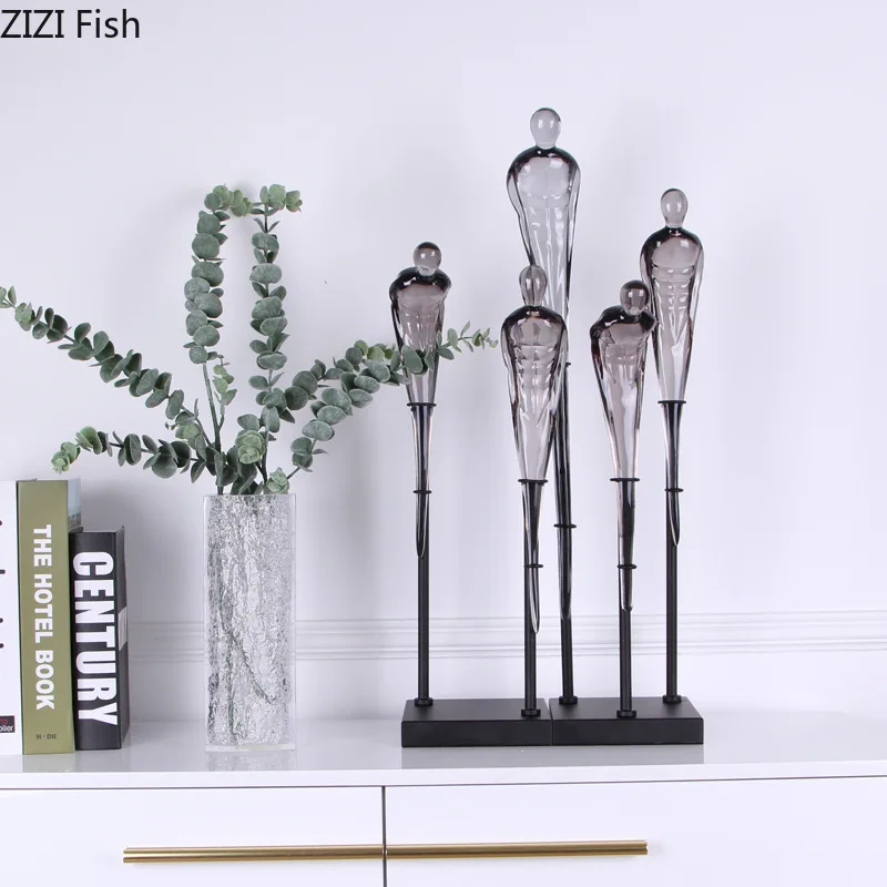 Abstract-Figures-Transparent-Statue-Creative-Ornaments-Minimalist ...