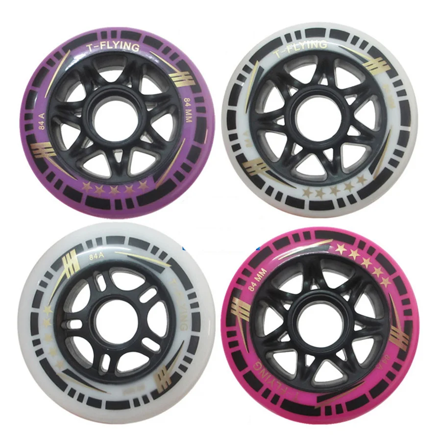 8-pcs-set-83A-85A-Inline-Skate-Wheels-84mm-24mm-Professional-Speed-Free ...