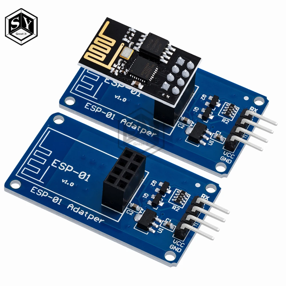ESP8266-ESP-01-Serial-WiFi-Wireless-Adapter-Module-3-3V-5V-Esp01-Breakout-PCB-Adapters ...