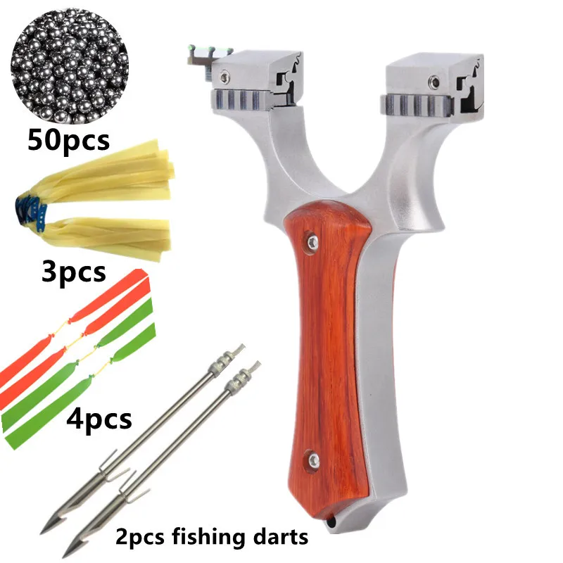 New-304-Stainless-Steel-Slingshot-Solid-Wood-Patch-Catapult-Set-Hunting ...