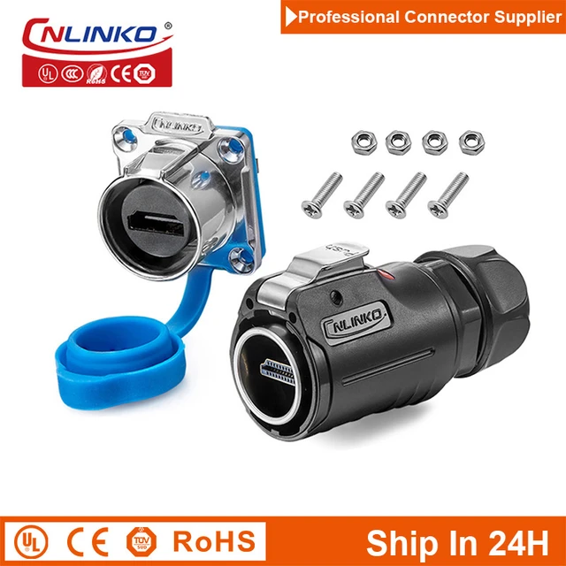 Cnlinko LP24 Waterproof M24 Coupler Extension 1M Cable Wire, 55% OFF