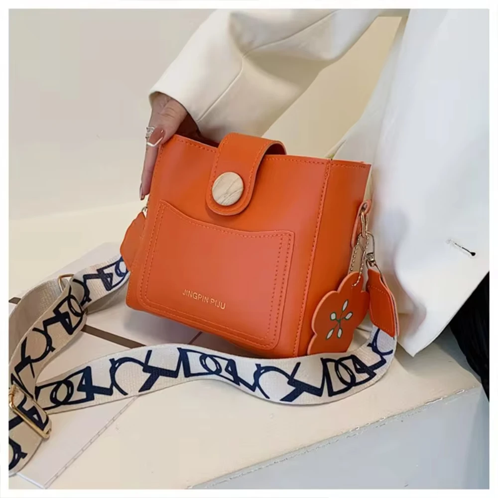Fashion-Wide-Shoulder-Bucket-Contrast-Color-Womens-Bag-Simple-One ...