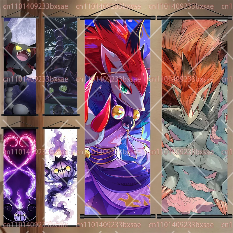 Anime Pokemon Zoroark Gliscor Litwick Ampharos Art HD Poster Room ...