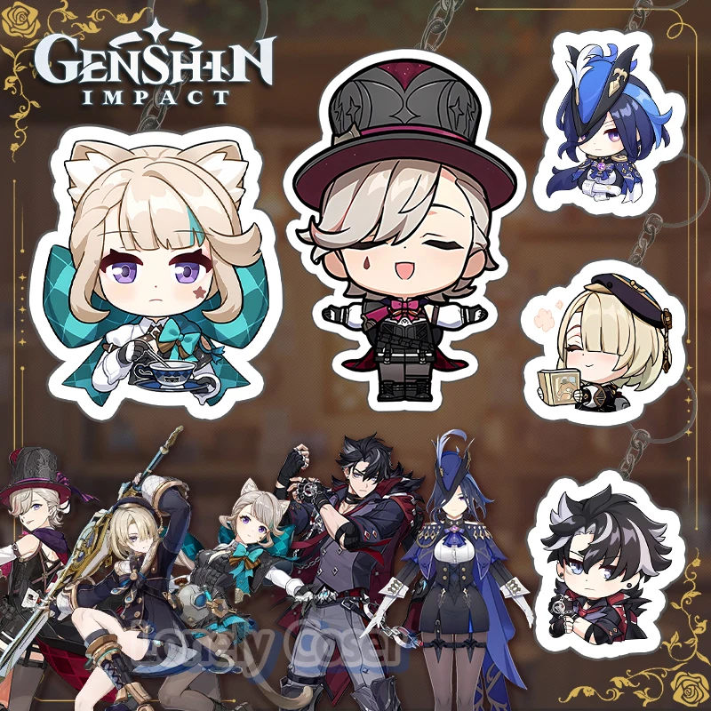 Lynette-Lyney-Keychain-Clorinde-Freminet-Wriothesley-Game-Genshin ...