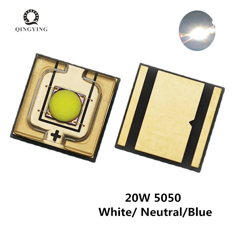 High-Power-Laser-Light-Beads-20W-White-Natural-White-Blue-450nm-LED-SMD ...