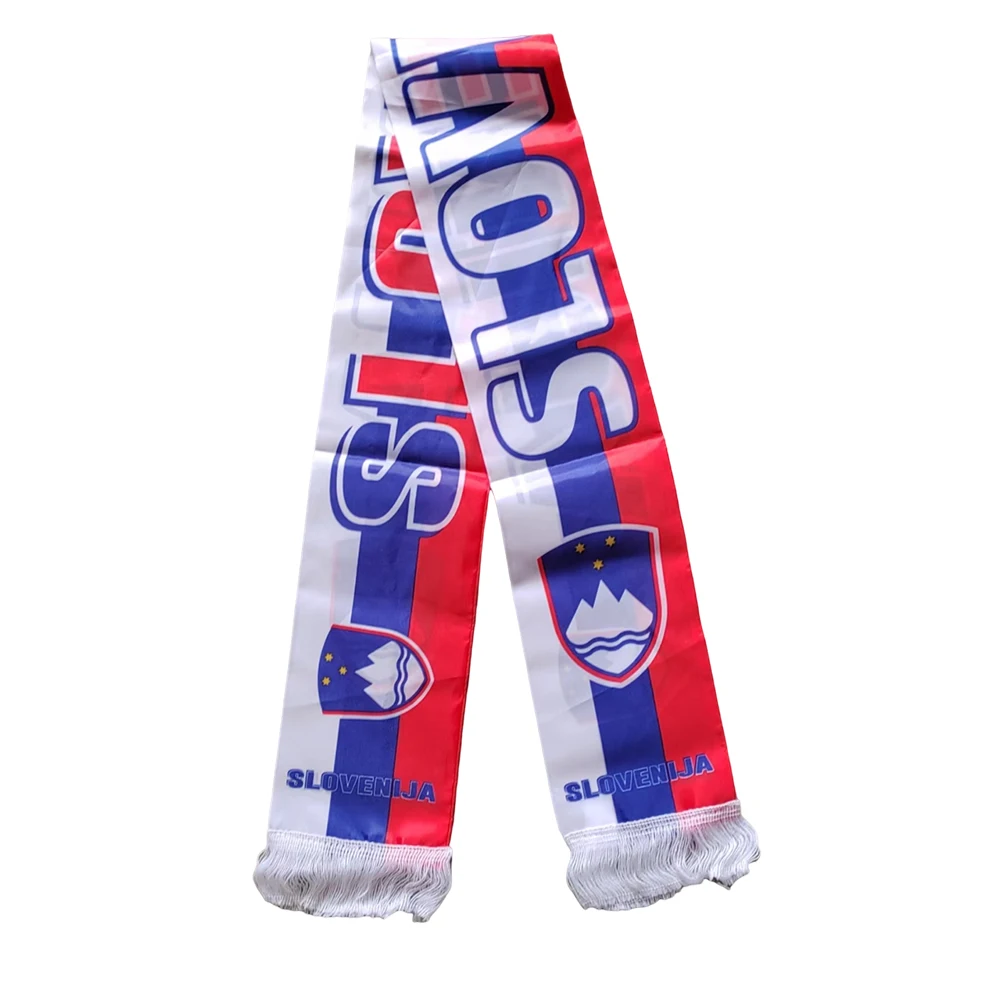Flagnshow-100-Polyester-Double-Side-Printing-Slovenija-Flag-Scarf-With ...