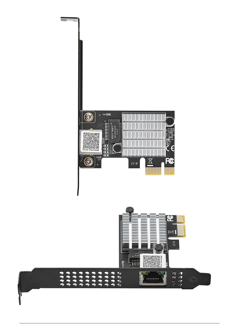 IOCREST 2.5GBase-T Gigabit Network Adapter 1 Port 2500Mbps PCIe 2.5g Ethernet Card RJ45 LAN ...