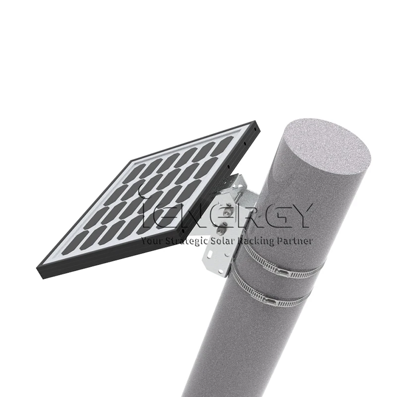 Adjustable Pole Mounting Bracket Rack Kit for 20w 30w Solar Panel Metal ...