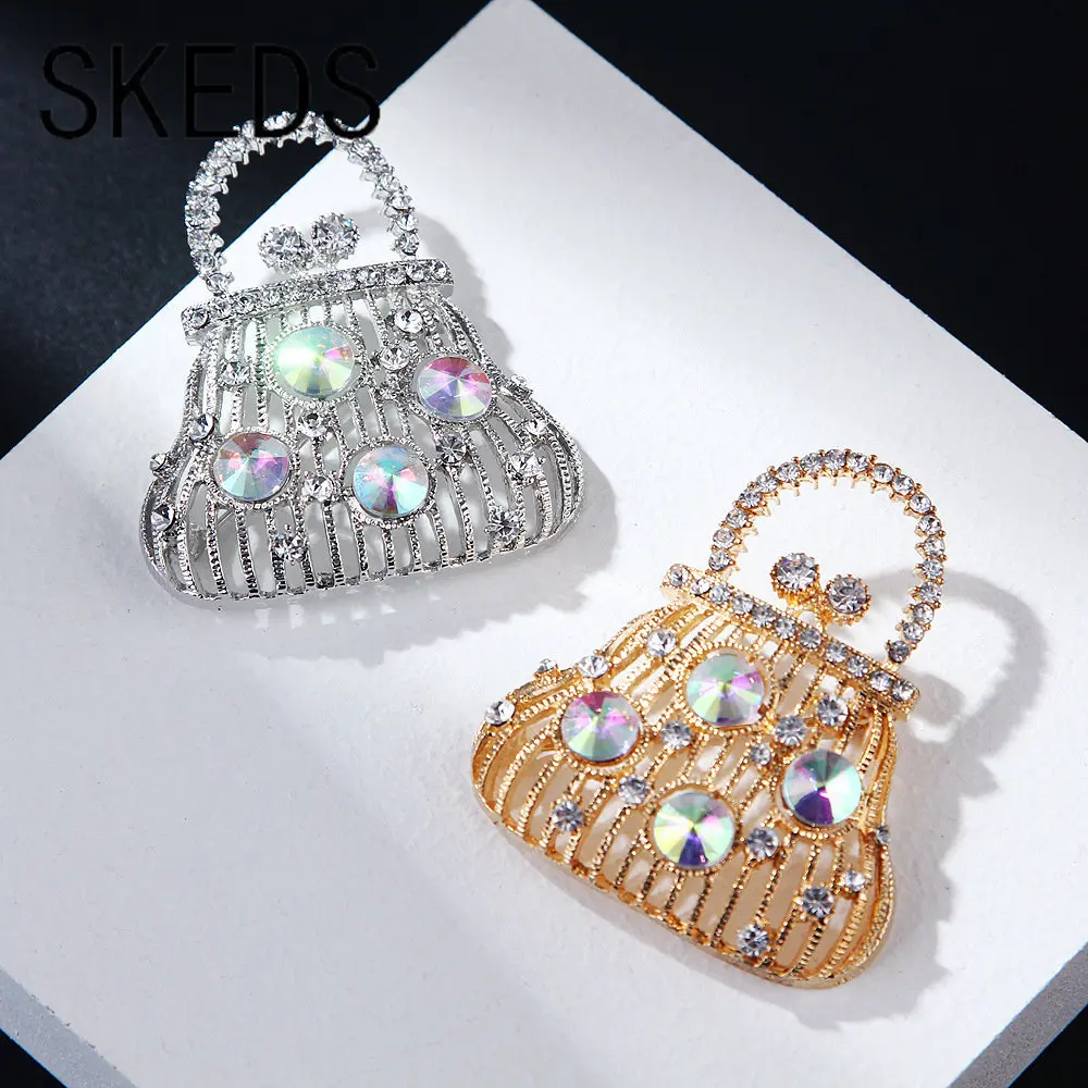 SKEDS-Women-Girls-Fashion-Morden-Bag-Shiny-Crystal-Pins-Corsages ...