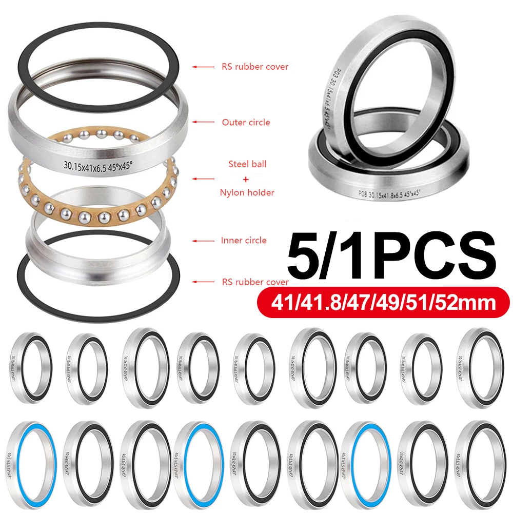 5-1pcs-Bicycle-Headset-Bearing-MTB-Steering-Bearings-Repair-Parts-Steel ...