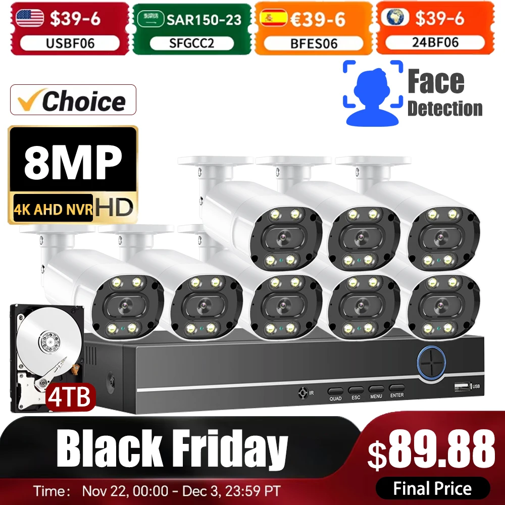 8MP-Ultra-AHD-Video-Surveillance-System-8CH-H-265-DVR-Outdoor-4K ...