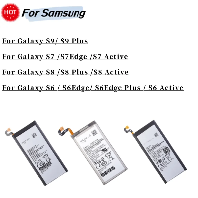 Battery For Samsung Galaxy S6 Edge/Plus S6 Active S7 Edge S8 Plus S8 ...