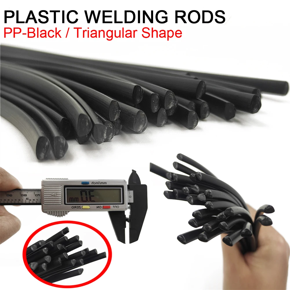 Black Plastic Welding Rods 200mm/300mm Length PP Triangular Shape ...