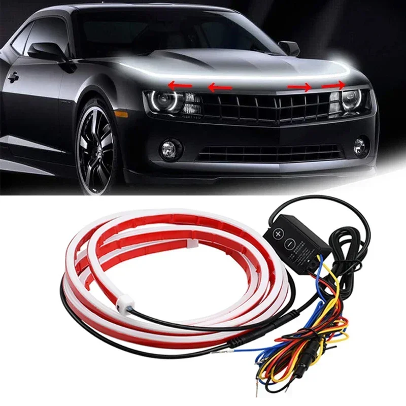 Car-Hood-Light-Strip-Dynamic-Daytime-Running-Light-Start-Scan-Flexible ...