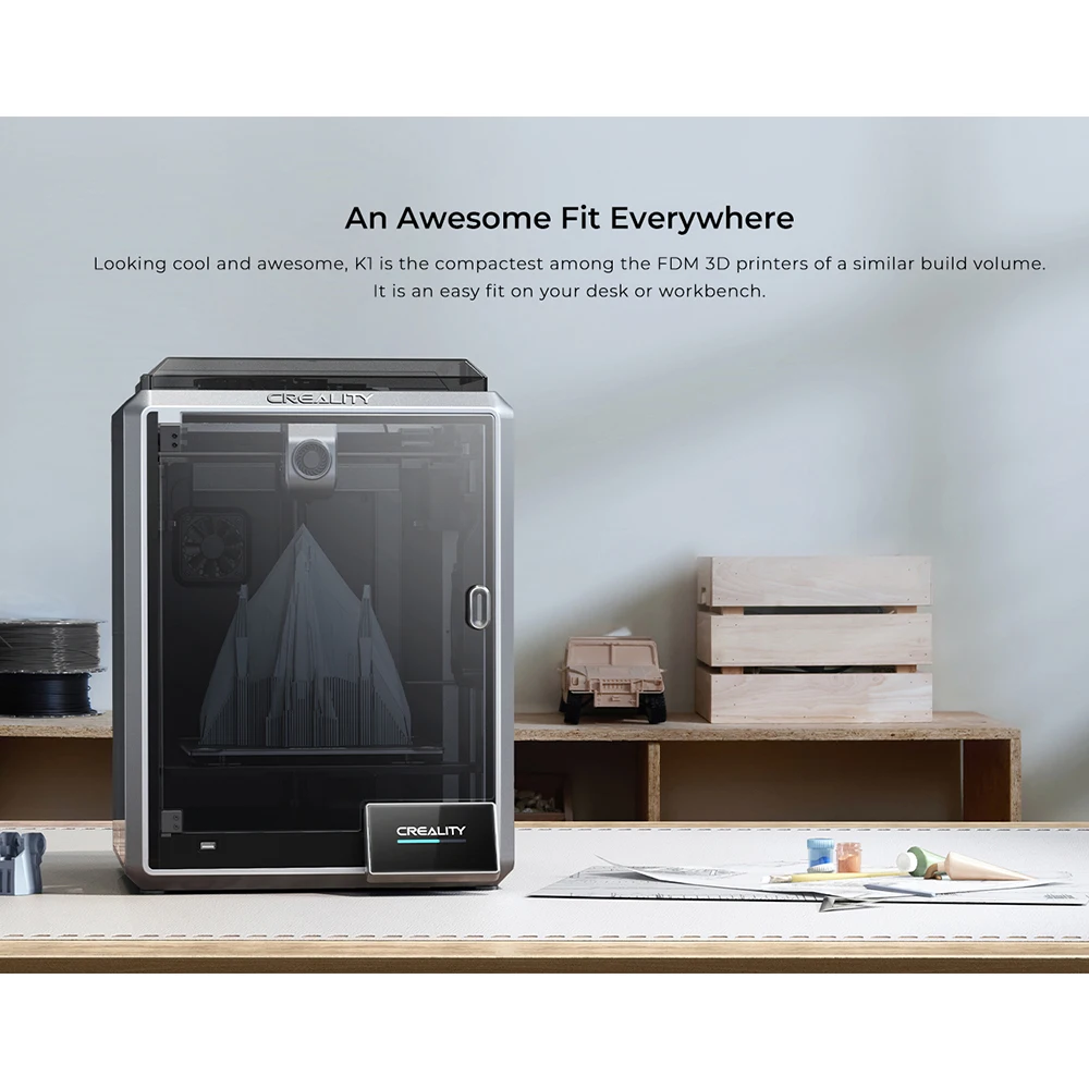 Creality-k1-Speedy-3D-Printer-600mm-s-Automatic-Leveling-Flexible-Build ...