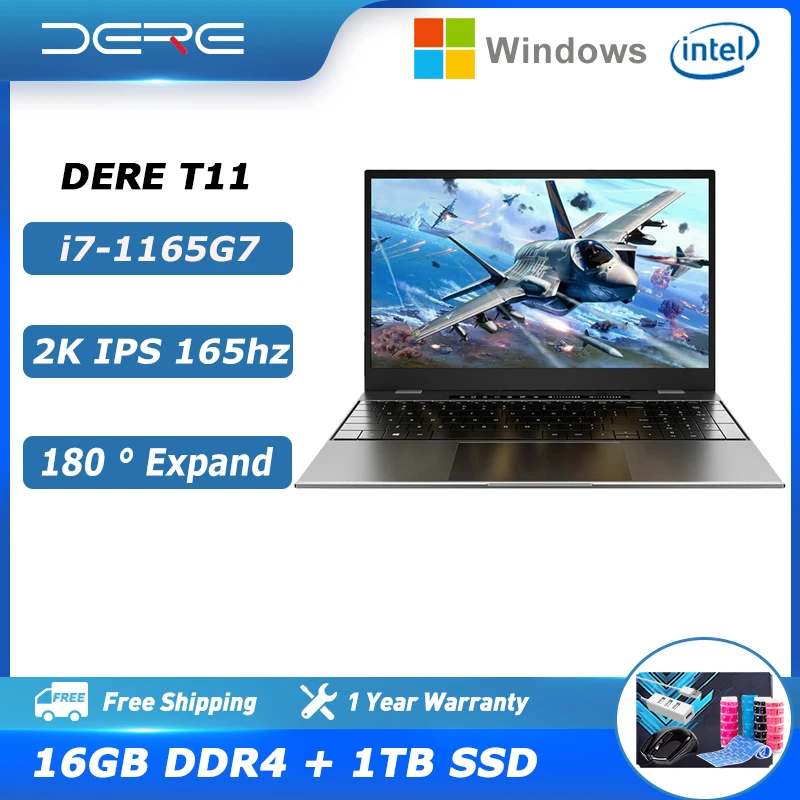 Dere Laptop T11 15.6" 2.5k Ips Intel Core I7-1165g7 16gb Ram 1tb Ssd ...