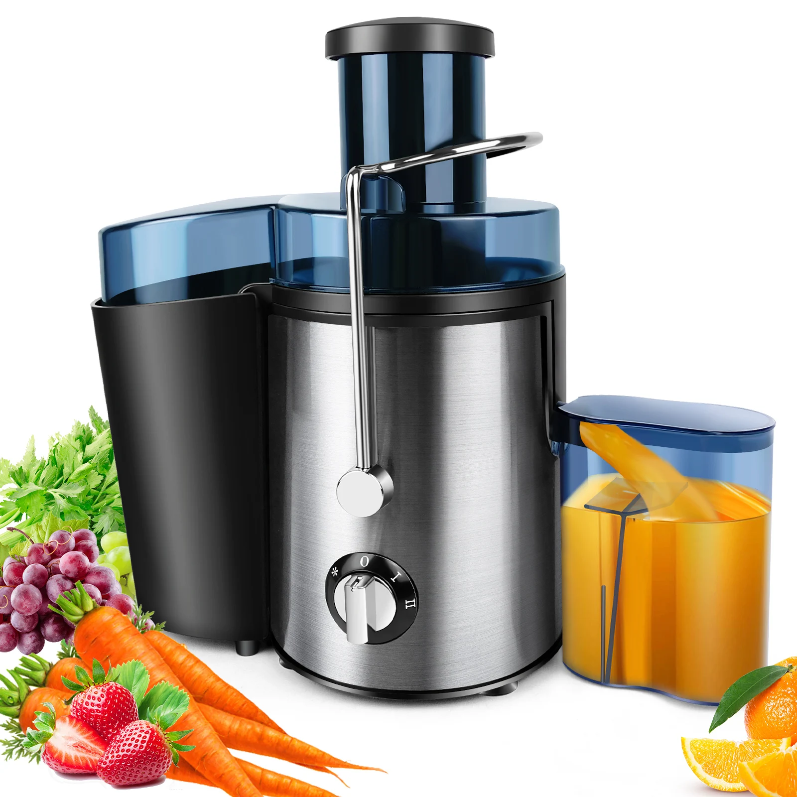 BRIEFNESS 400W Juicer ,2 Speed Electric Juicer Machines ,500ml Capacity ...
