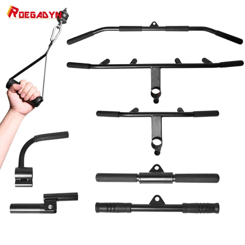 Fitness-Biceps-Triceps-Rowing-D-Handle-Gym-Pulley-Lat-Pull-Down-Bar ...