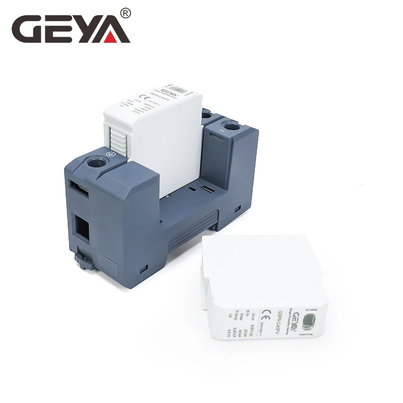 Geya Gsp9 Dc Surge Protector Pv Spd 600V 1000V 1500V 20Ka 40Ka 2P 3P Védőeszköz Villámvédelem ...