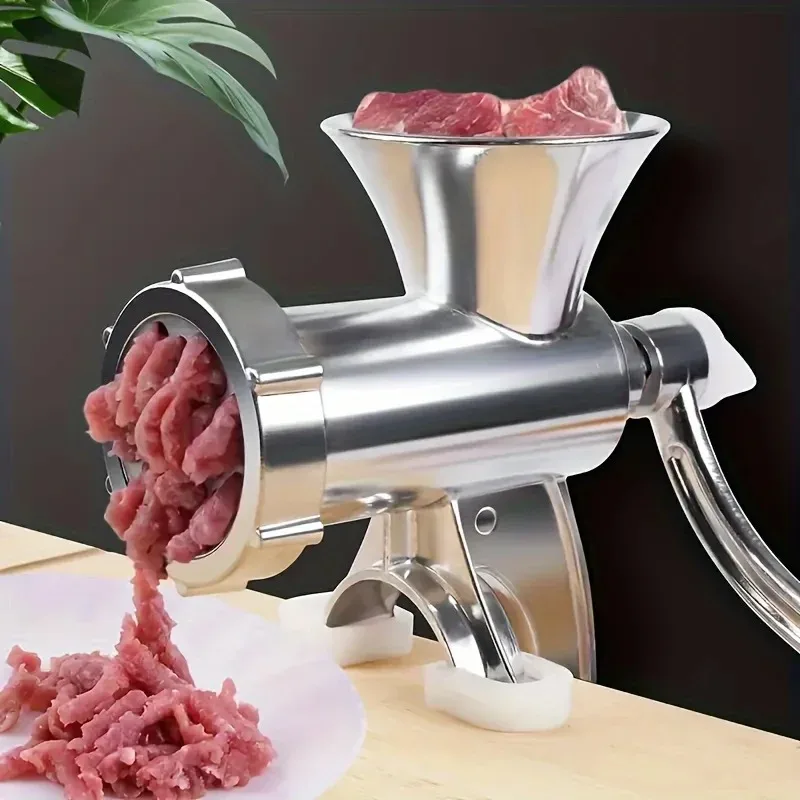 Meat-Grinder-Cast-Iron-Heavy-Duty-Sausage-Maker-and-Manual-Meat-Mincer ...