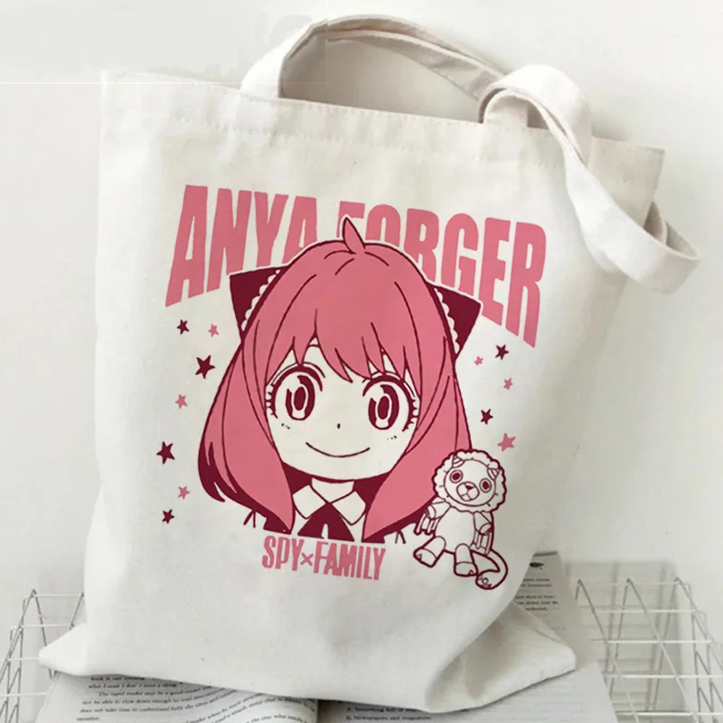 Spy-X-Family-Shopper-Bag-Print-Canvas-Anime-Kawaii-Anya-Forger-Tote-Bag ...