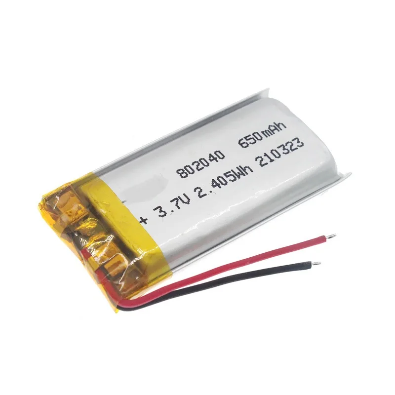 802040-3-7V-650mAh-Lithium-Polymer-Rechargeable-Battery-For-MP3-MP4-GPS ...