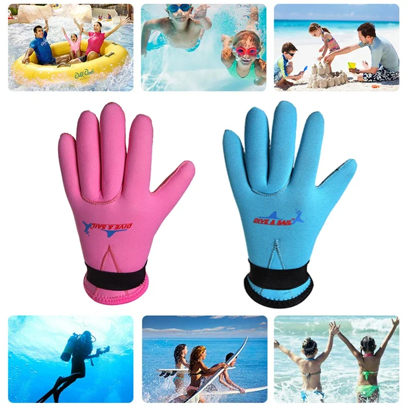 1Pair-3MM-Neoprene-Kids-Diving-Gloves-Boys-Girls-Warm-Durable-Non-slip-Swimming-Gloves ...