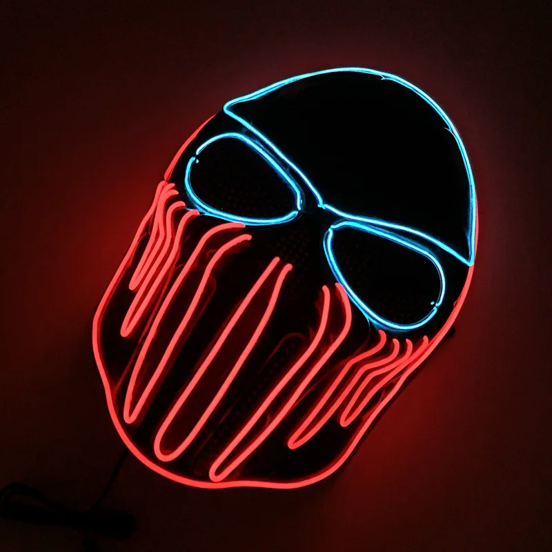 Hot Luminous Game Colorful Mask LED Light Up Cosplay Maks Neon Glowing ...