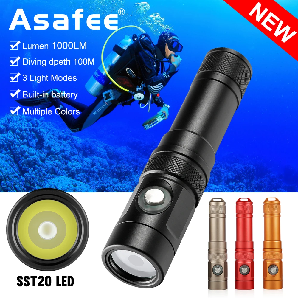 Asafee-DT15-Handheld-Diving-Flashlight-Troch-SST20-LED-1000Lumen ...