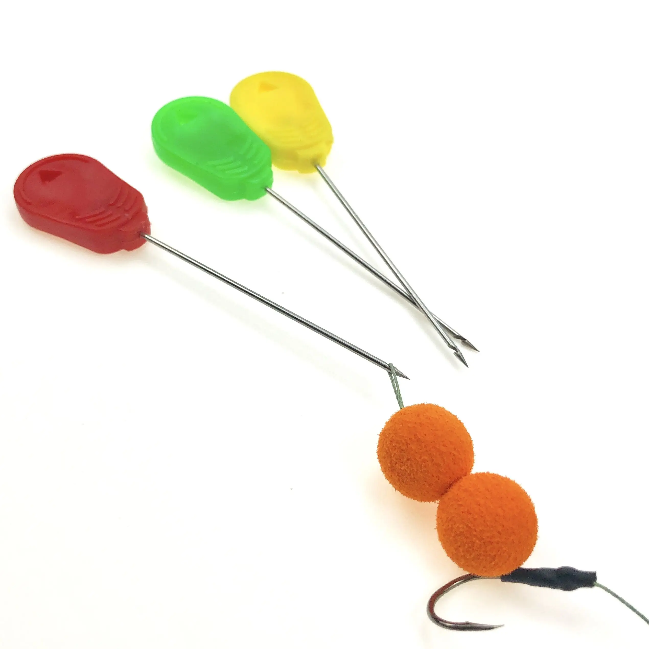 2pcs Carp Fishing Baiting Needle Drill Tiger Nut Artificial Corn Hair ...